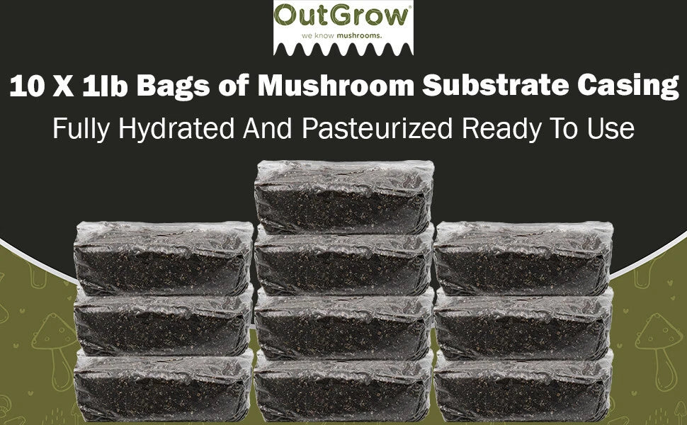 Premium Mushroom Casing Soil 10 lb Bags – Pasteurized, Moisture ...